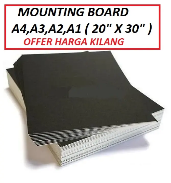 BLACK MOUNTING BOARD A4/A3/A2/A1 SIZE | Lazada Malaysia