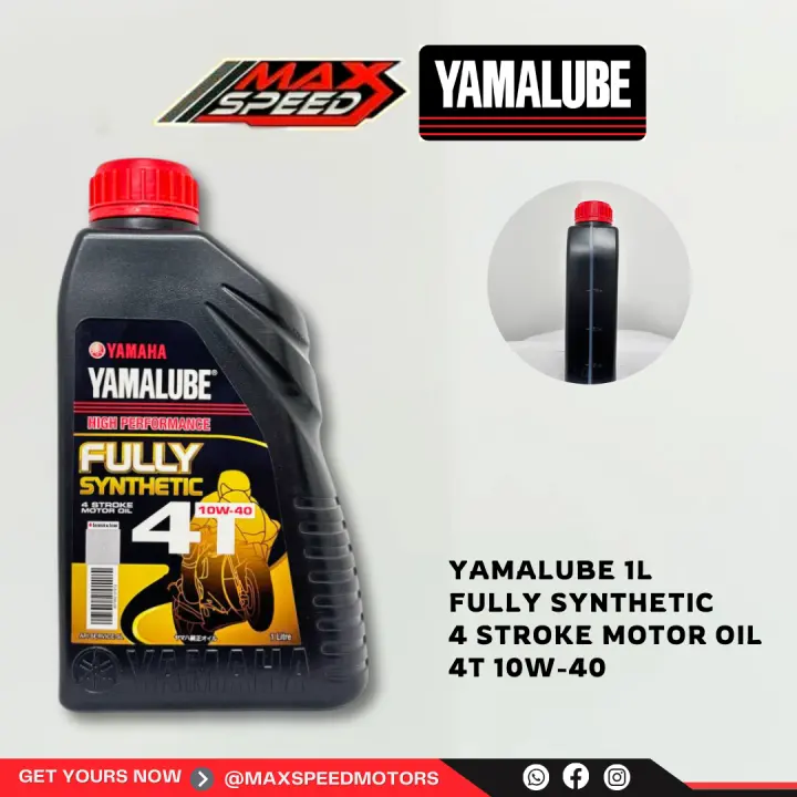 YAMALUBE 1L FULLY SYNTHETIC 4 STROKE MOTOR OIL 4T 10W-40 | Lazada