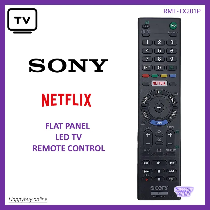 SONY Smart LED TV Remote Control (Netflix) SONY Replacement Smart TV ...