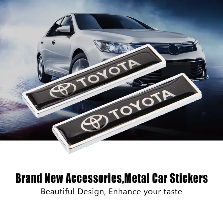 Hot New 2 Pieces Car Emblem Badge For Toyota Camry Innova Vios Wish ...