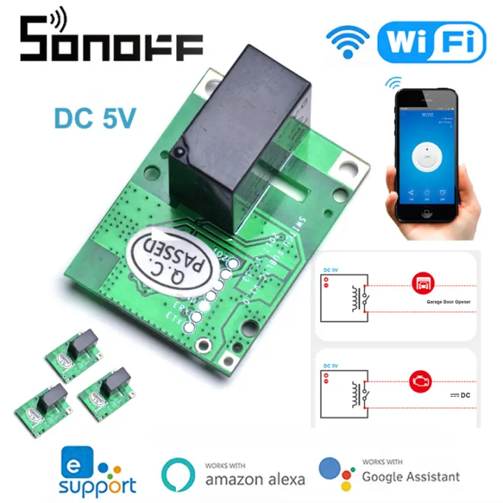 Jiuch SONOFF Smart Wifi Switch 5V DC DIY Wireless Remote Switch Relay ...
