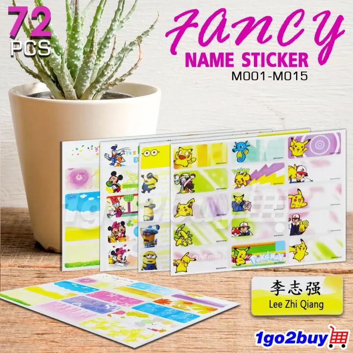 PM Sticker Nama Waterproof Name Sticker 30mm*13mm M001- M015 | Lazada